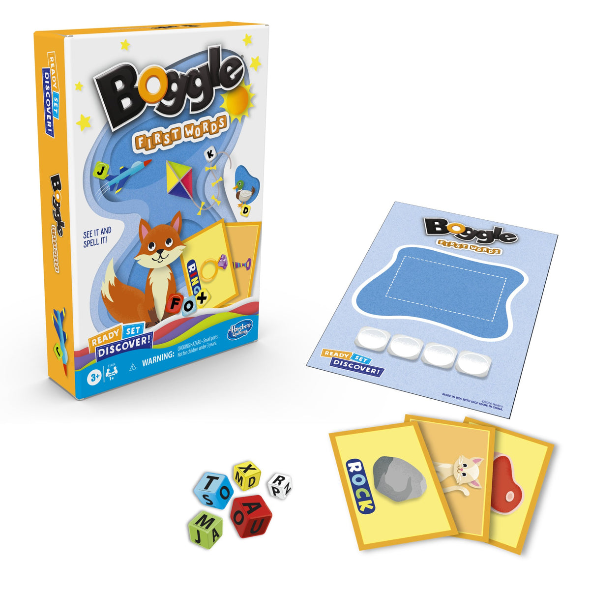 Ready Set Discover Boggle First Words Matching Card Game For Kids And ...