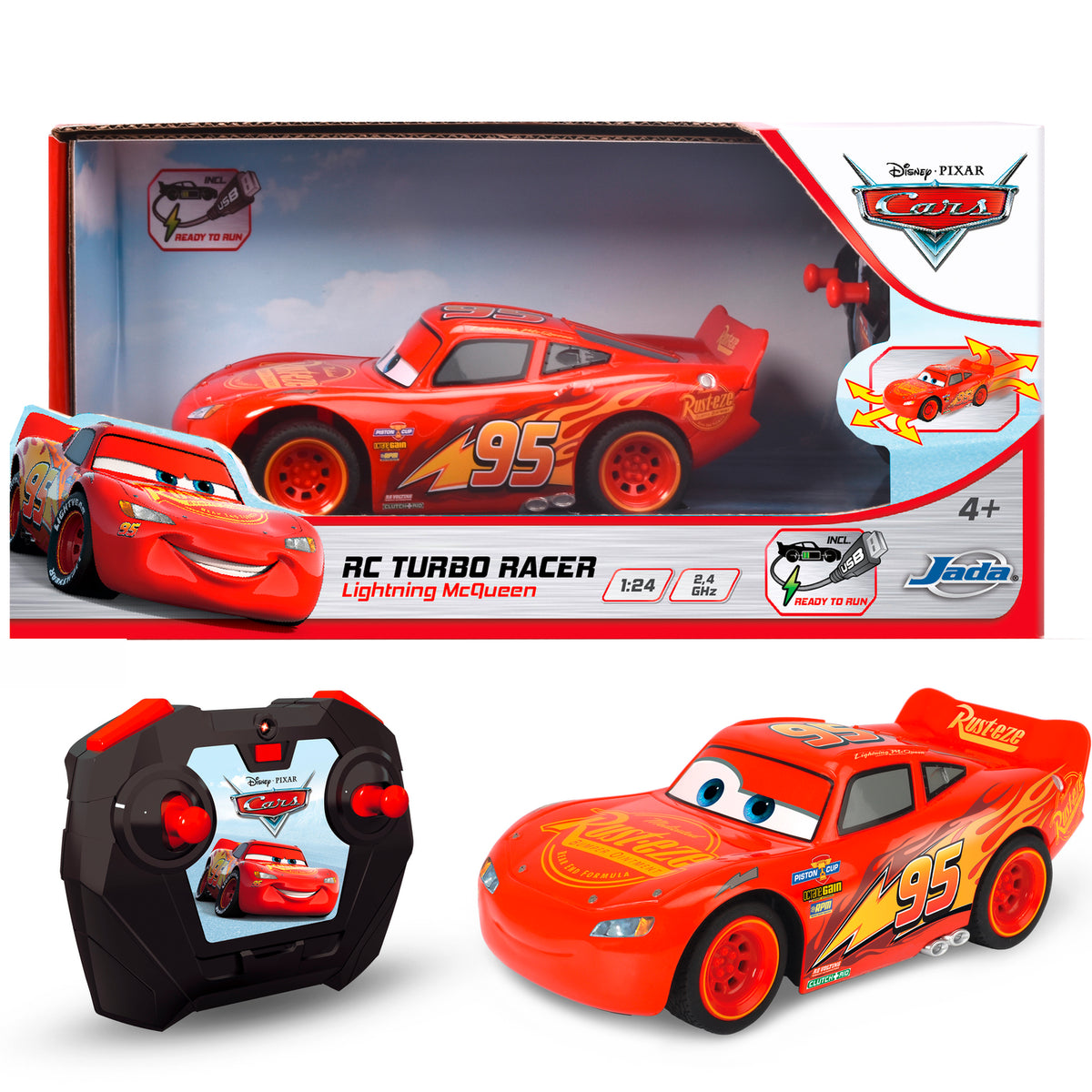 Disney Cars 3 1/32 RC Single-drive Vehicles - Lightning McQueen – Super ...